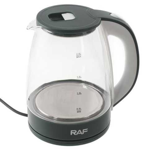 کتری برقی شیشه ای راف مدل RAF R.7840سفید - فروشگاه حضوری و اینترنتی فهد مارکت