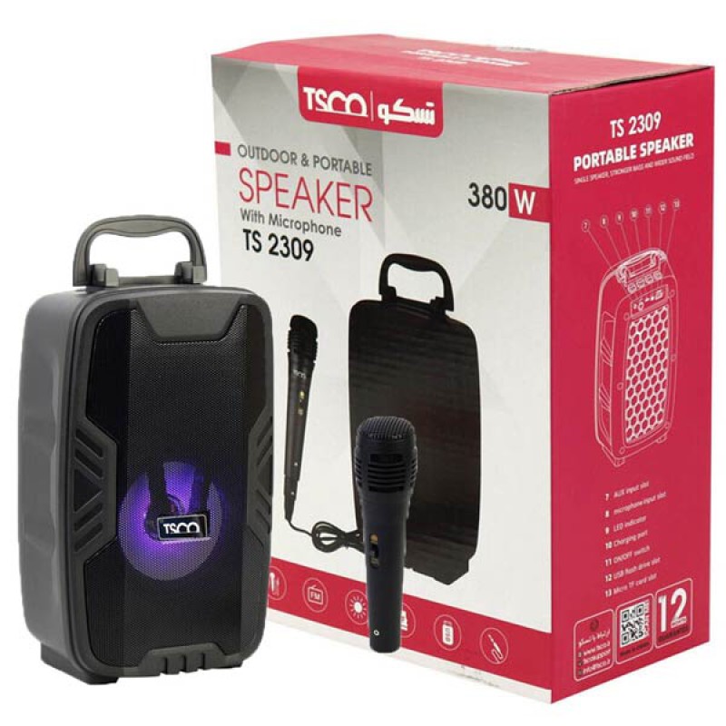 اسپیکر بلوتوثی رم و فلش خور TSCO TS 2309 - فروشگاه حضوری و اینترنتی فهد مارکت